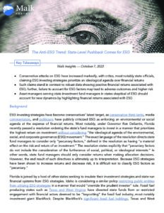 The Anti ESG Trend State Level Pushback Comes For ESG - Malk Partners