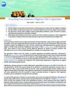 ESG And Ag 03092023 - Malk Partners
